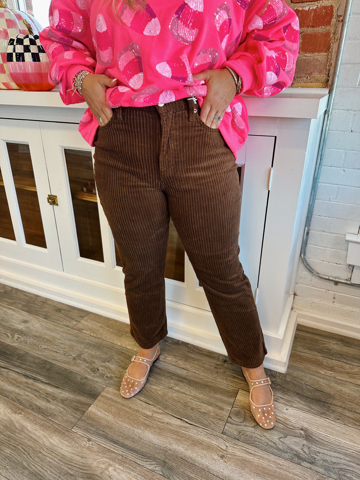 Shy Girl High Rise Crop Flare Teddy — Extremely Refined Boutique