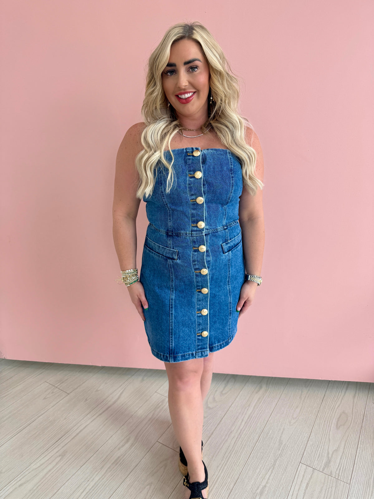 Sally Denim Mini Dress — Extremely Refined Boutique