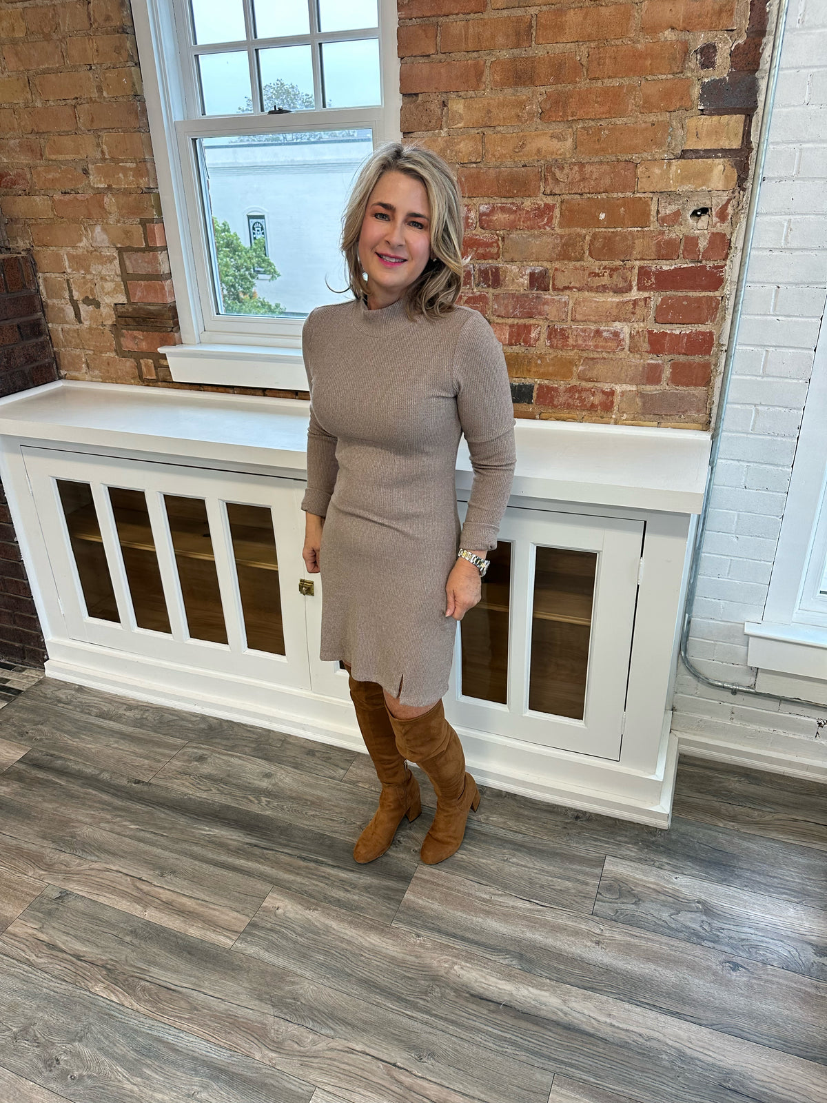 Nadene Mini Dress Chai — Extremely Refined Boutique